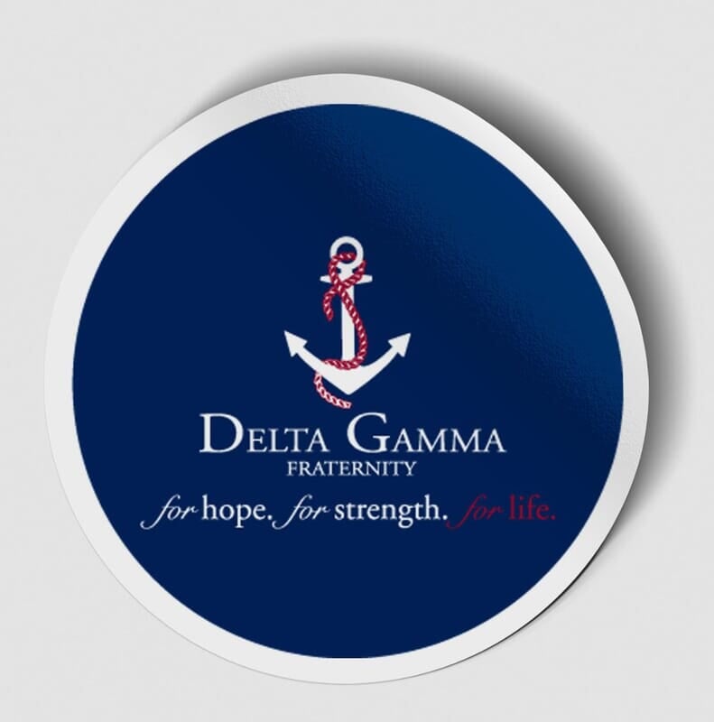 Delta Gamma Logo Round Decal SALE $4.95. - Greek Gear®