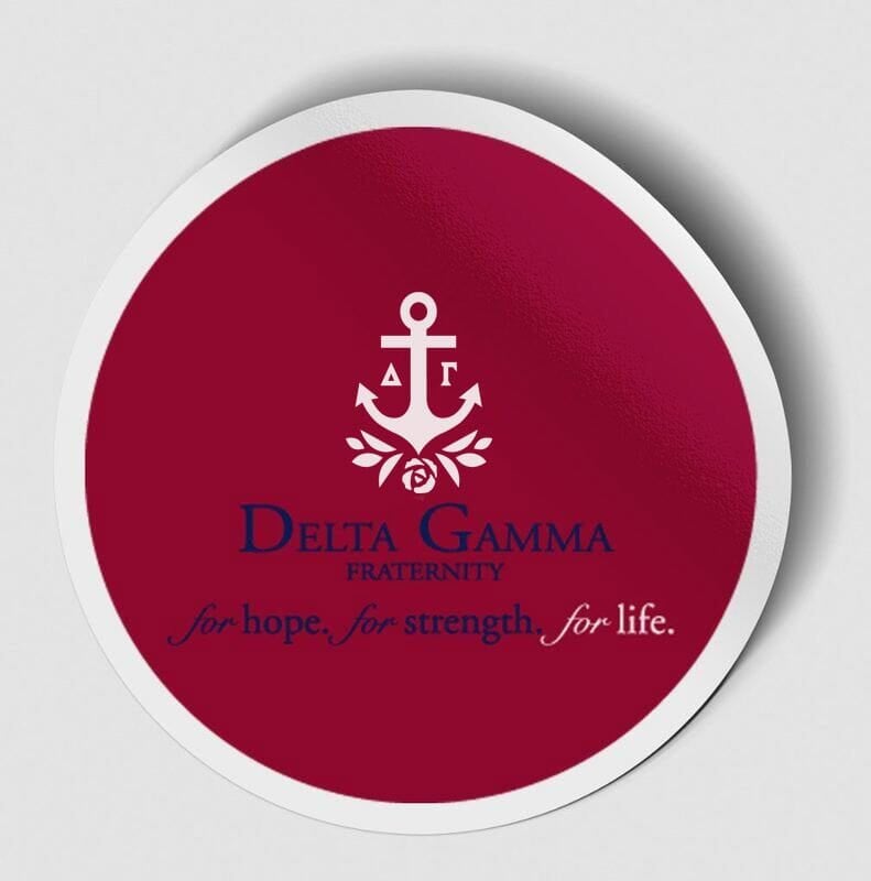 Delta Gamma Logo Round Decal SALE $4.95. - Greek Gear®