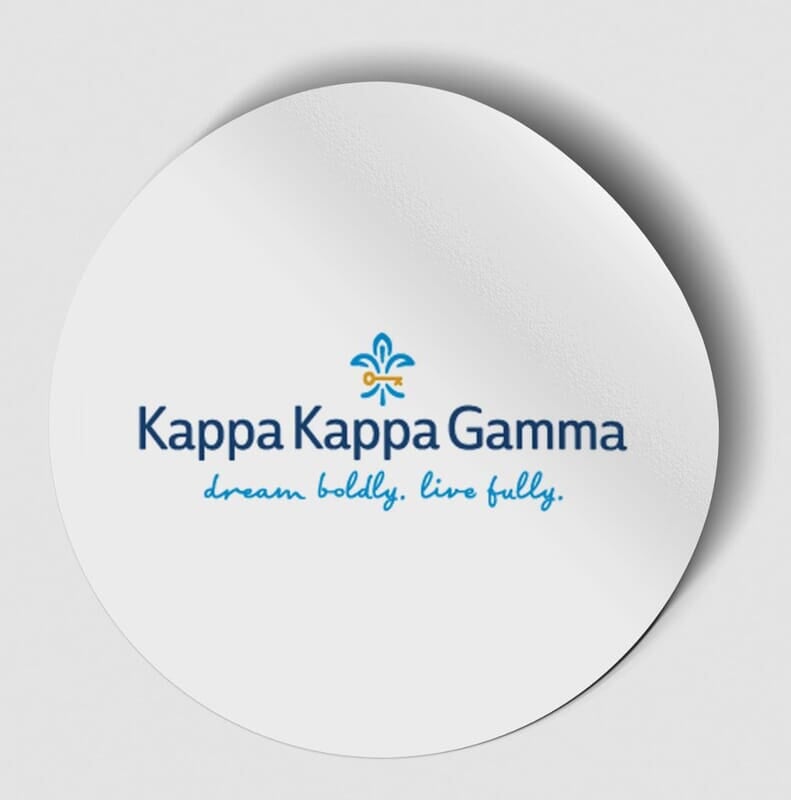 Kappa Kappa Gamma Logo Round Decal SALE $4.95. - Greek Gear®