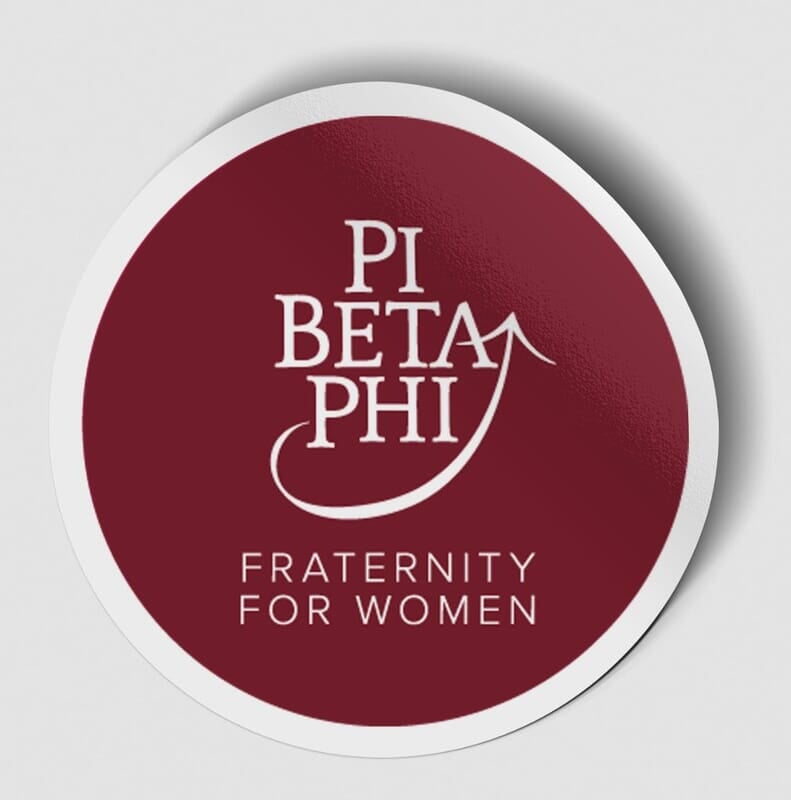 Pi Beta Phi Logo Round Decal SALE $4.95. - Greek Gear®