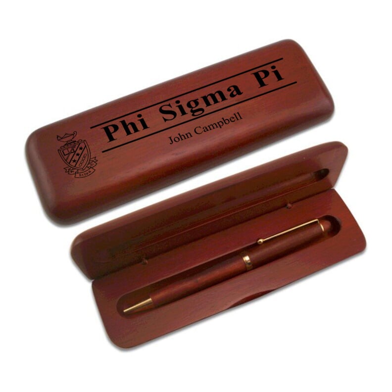 Phi Sigma Pi Wooden Pen Set SALE $32.95. - Greek Gear®