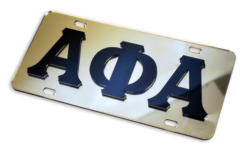 Alpha Phi Alpha Fraternity Mirrored License Plate Frame SALE $21.95 ...