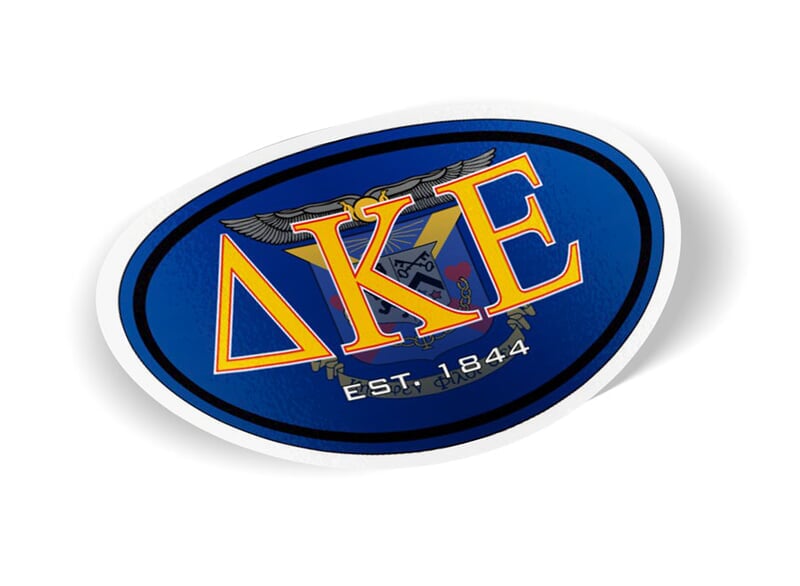 Delta Kappa Epsilon Color Oval Decal SALE $6.95. - Greek Gear®