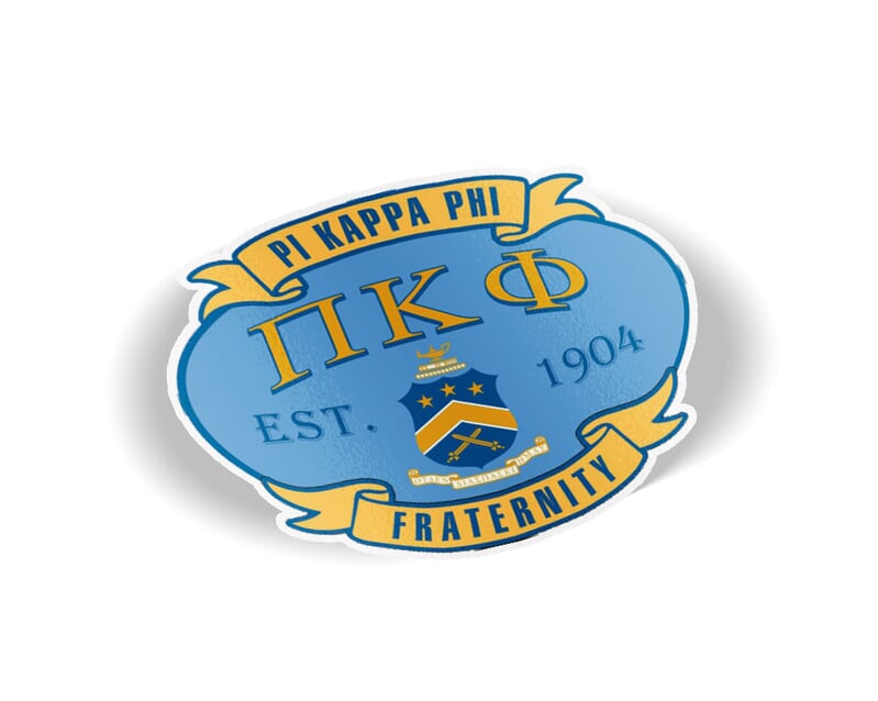Pi Kappa Phi Banner Crest - Shield Decal SALE $6.95. - Greek Gear®