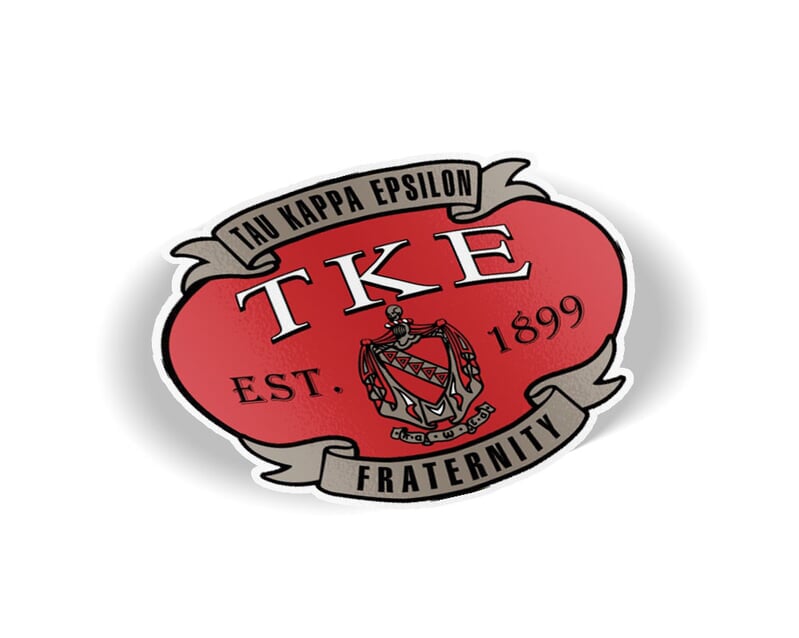 Tau Kappa Epsilon Banner Crest Shield Decal Sale 695 Greek Gear®