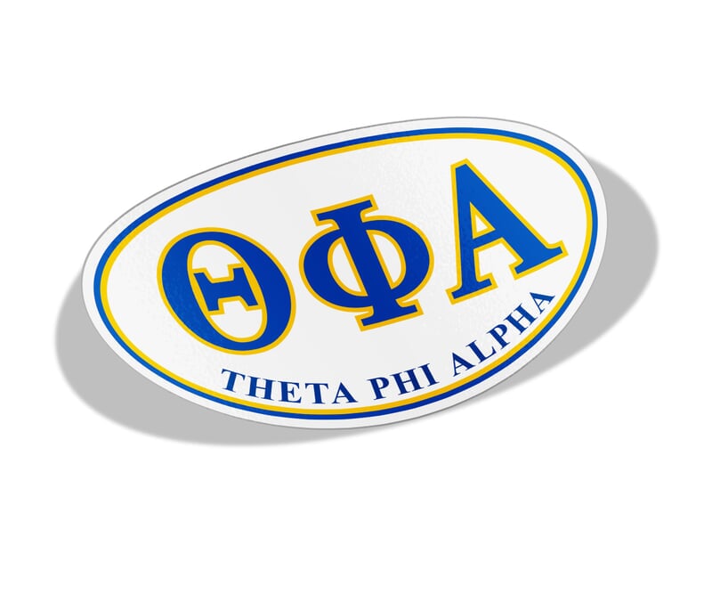 Theta Phi Alpha Greek Letter Oval Decal SALE $4.95. - Greek Gear®