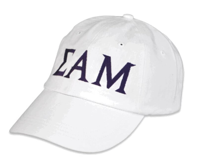 Sigma Alpha Mu Letter Hat SALE $21.95. - Greek Gear®