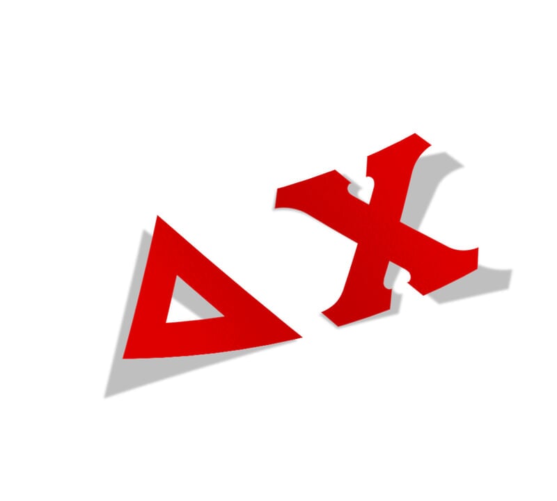 Delta Chi Big Greek Letter Window Sticker Decal SALE $8.95. - Greek Gear®