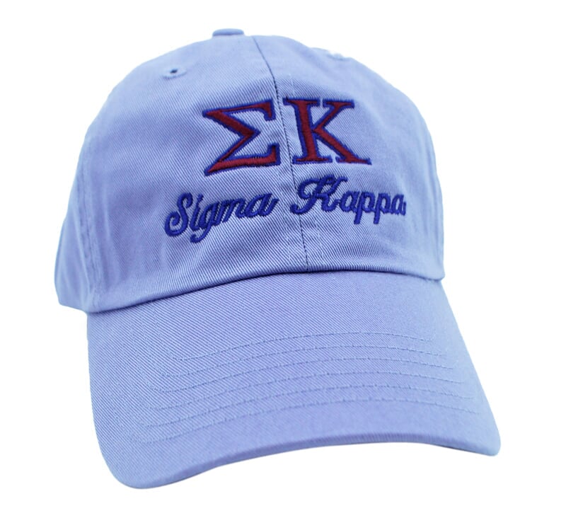 Sigma Kappa Script Cap SALE $21.95. - Greek Gear®