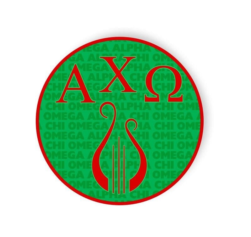 Alpha Chi Omega Mascot Round Decals SALE $4.95. - Greek Gear®