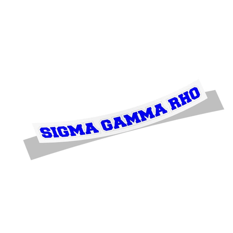 Sigma Gamma Rho Long Window Sticker SALE $8.95. - Greek Gear®