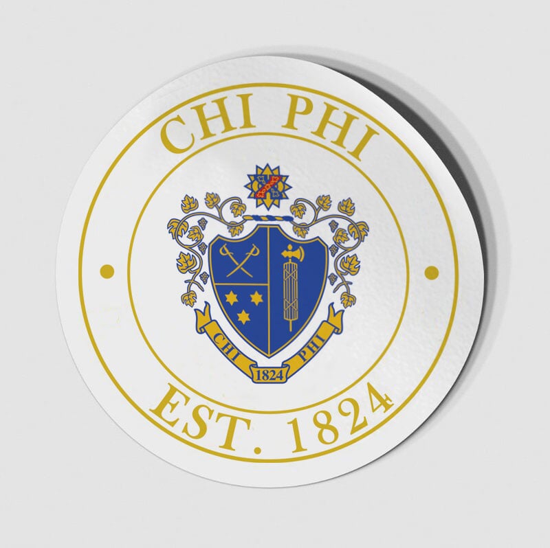 Chi Phi Circle Crest - Shield Decal SALE $6.95. - Greek Gear®