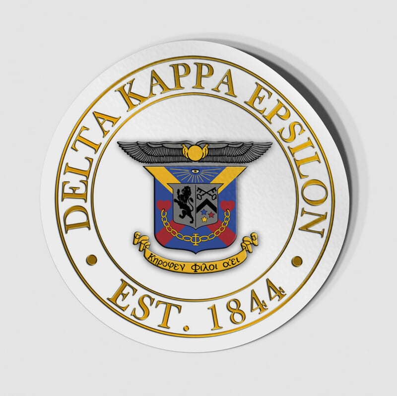 Delta Kappa Epsilon Circle Crest - Shield Decal SALE $6.95. - Greek Gear®