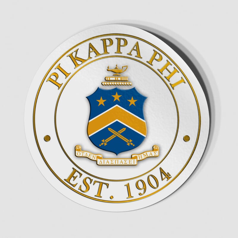 Pi Kappa Phi Circle Crest Shield Decal Sale 695 Greek Gear®