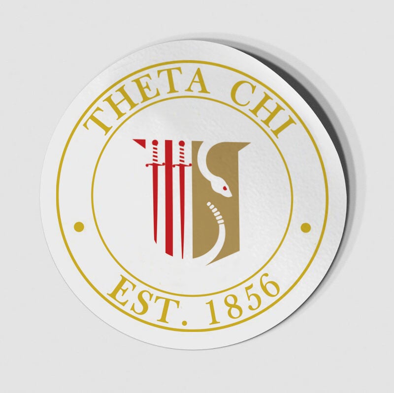 Theta Chi Circle Crest - Shield Decal SALE $6.95. - Greek Gear®