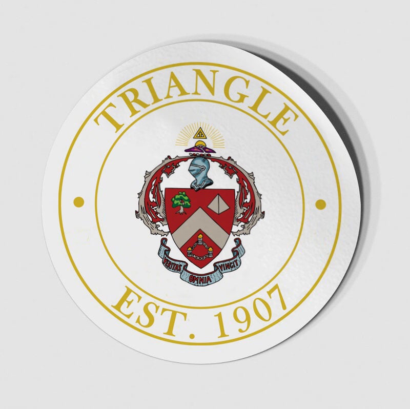 Triangle Circle Crest - Shield Decal SALE $6.95. - Greek Gear®