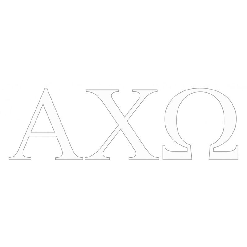 Alpha Chi Omega Greek Letter Window Sticker Decal SALE $4.95. - Greek Gear®