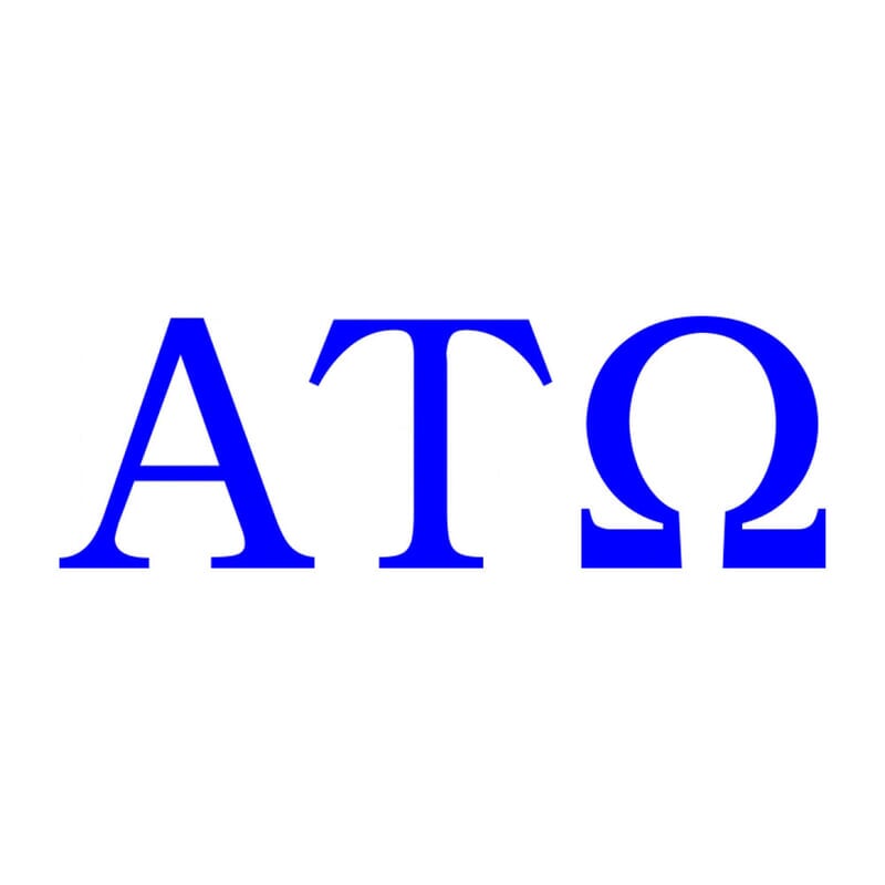 Alpha Tau Omega Greek Letter Window Sticker Decal SALE $4.95. - Greek Gear®