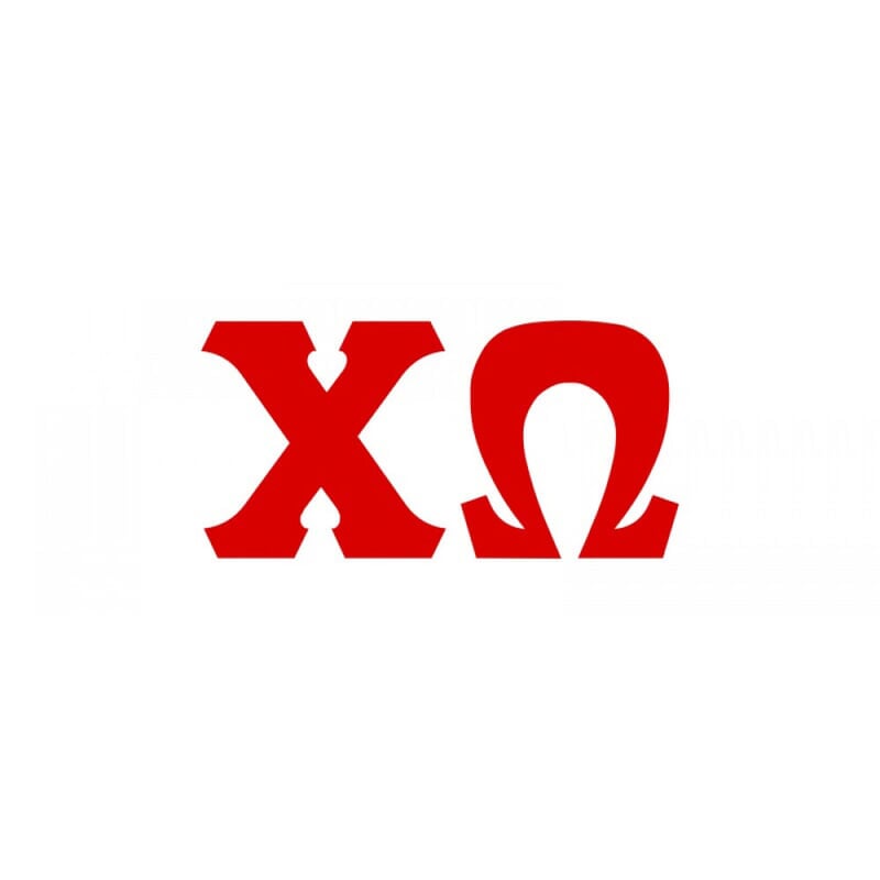 Chi Omega Big Greek Letter Window Sticker Decal SALE $8.95. - Greek Gear®