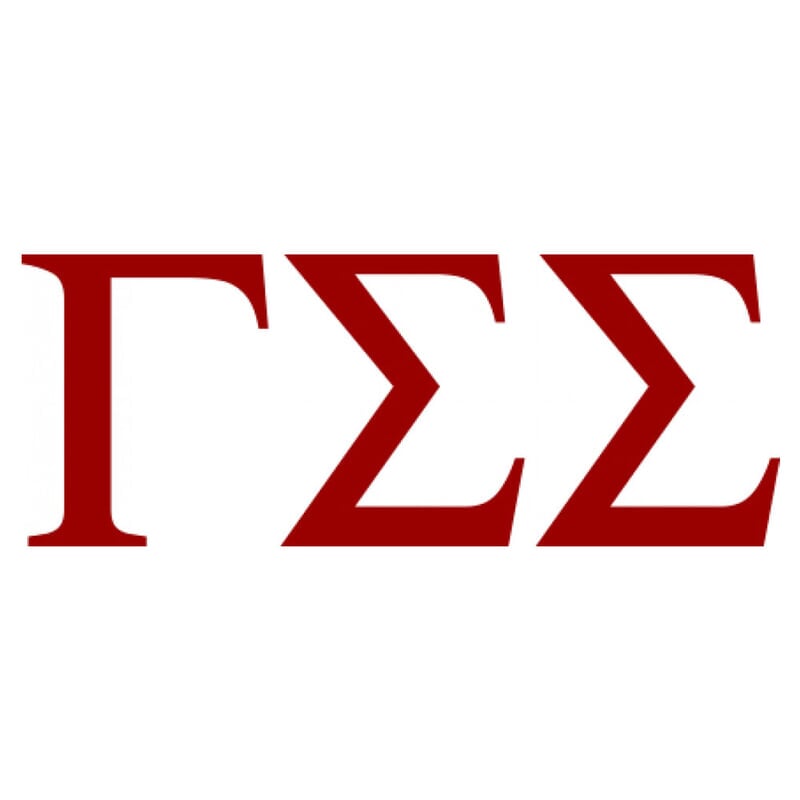 Gamma Sigma Sigma Greek Letter Window Sticker Decal SALE $4.95. - Greek ...