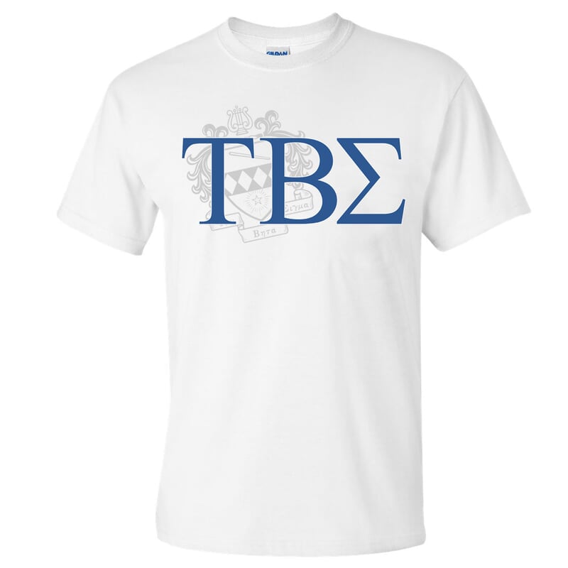 Tau Beta Sigma Greek Crest - Shield T-Shirt SALE $25.00. - Greek Gear®