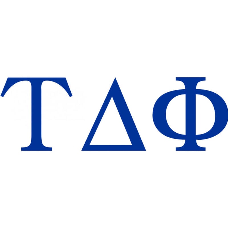 Tau Delta Phi Greek Letter Window Sticker Decal SALE $4.95. - Greek Gear®