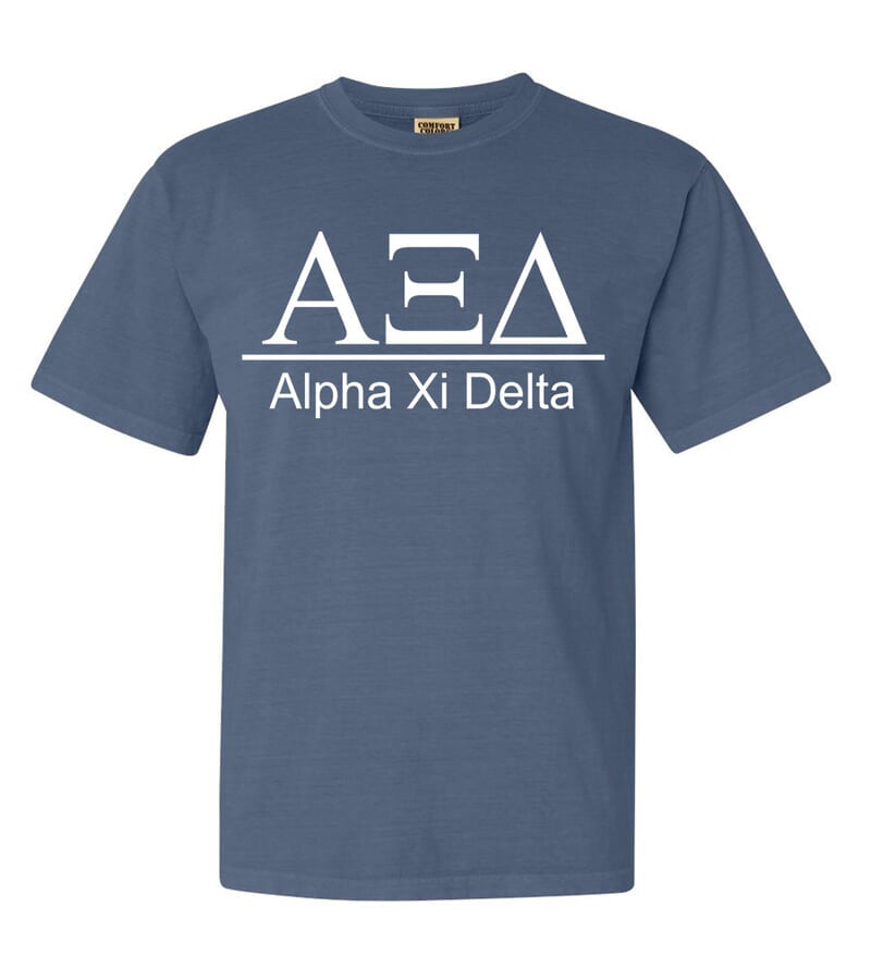 Alpha Xi Delta Comfort Colors Heavyweight T-Shirt SALE $25.00. - Greek ...