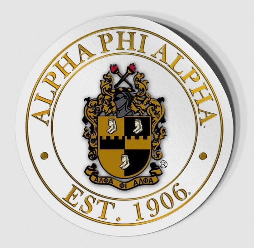 Alpha Phi Alpha Circle Crest - Shield Decal SALE $6.95. - Greek Gear®