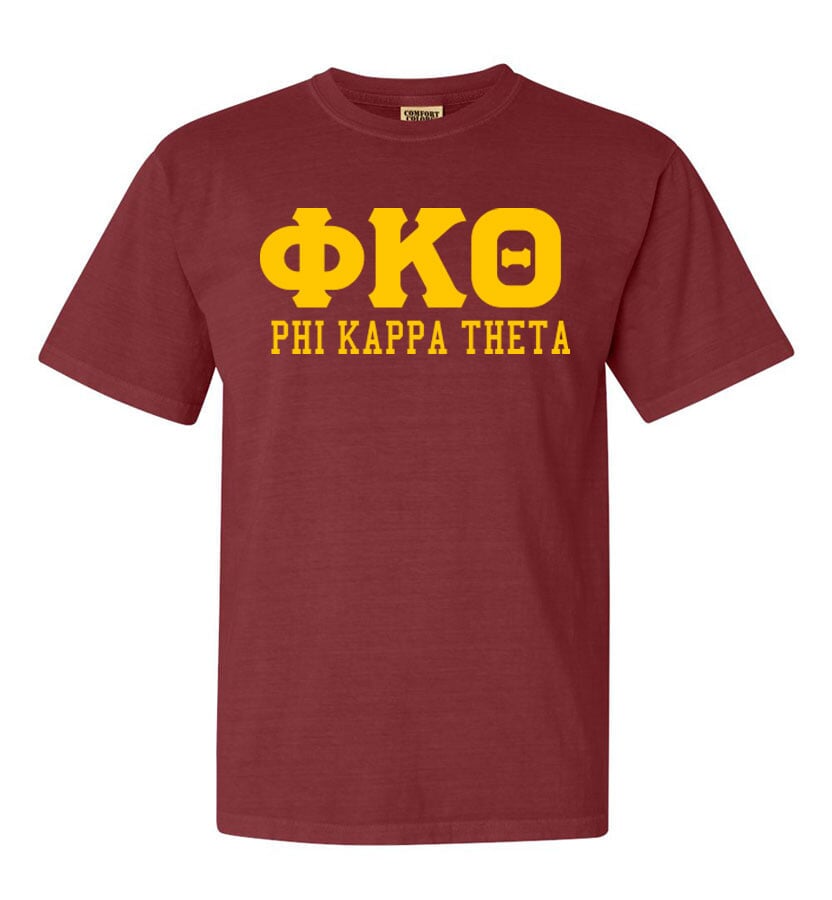 Phi Kappa Theta Greek Custom Comfort Colors Heavyweight T-Shirt SALE ...