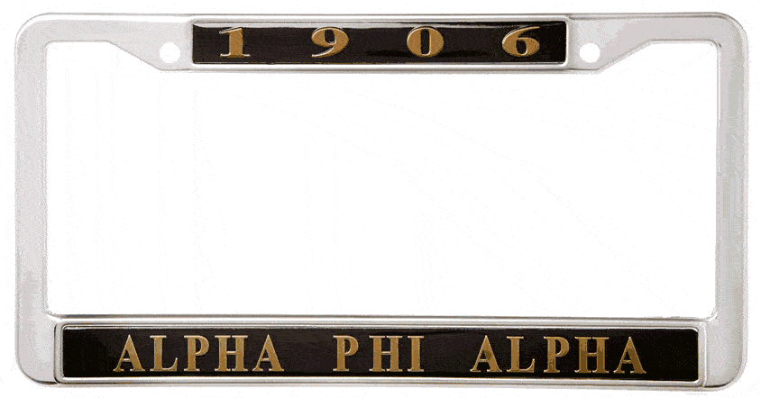 Alpha Phi Alpha Metal License Plate Frame SALE $22.95. - Greek Gear®