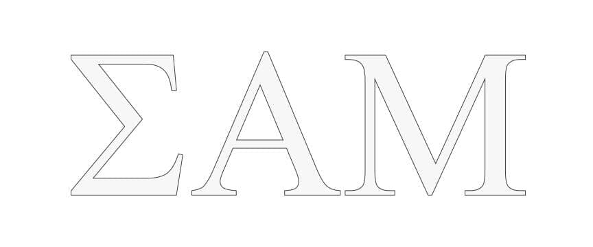 Sigma Alpha Mu Greek Letter Window Sticker Decal SALE $4.95. - Greek Gear®