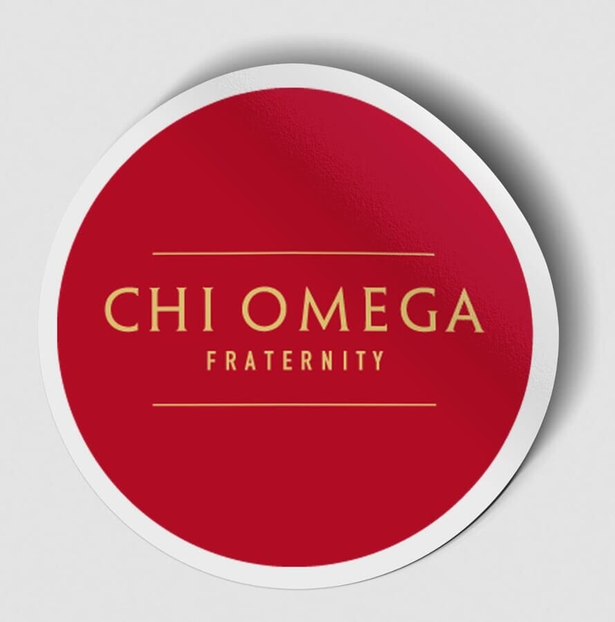 Chi Omega Logo Round Decal SALE $4.95. - Greek Gear®