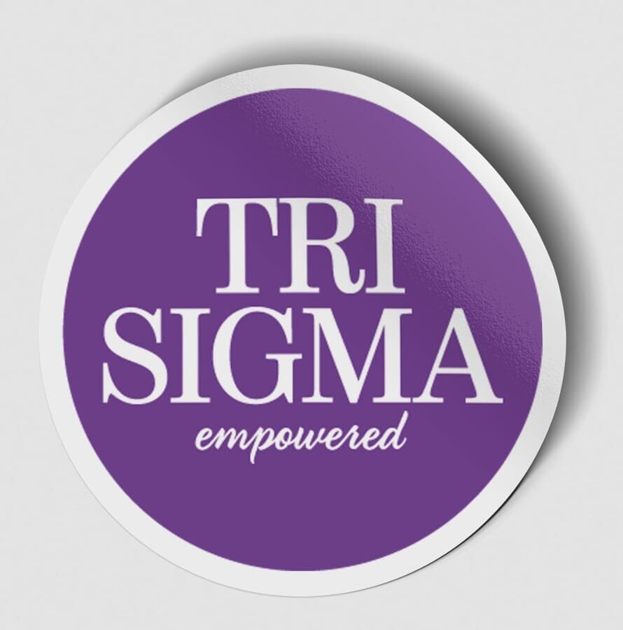 Sigma Sigma Sigma Logo Round Decal SALE $4.95. - Greek Gear®