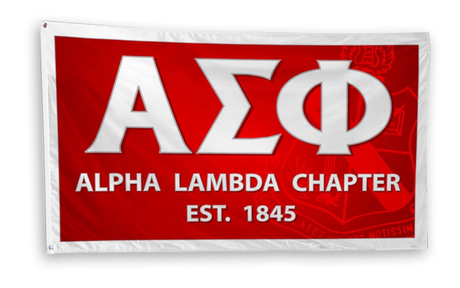Alpha Sigma Phi 3 x 5 Flag SALE $69.95. - Greek Gear®