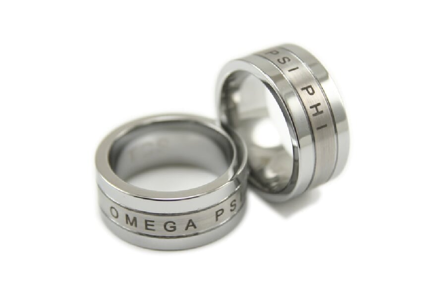 Tungsten Carbide Fraternity Rings - Greek Gear