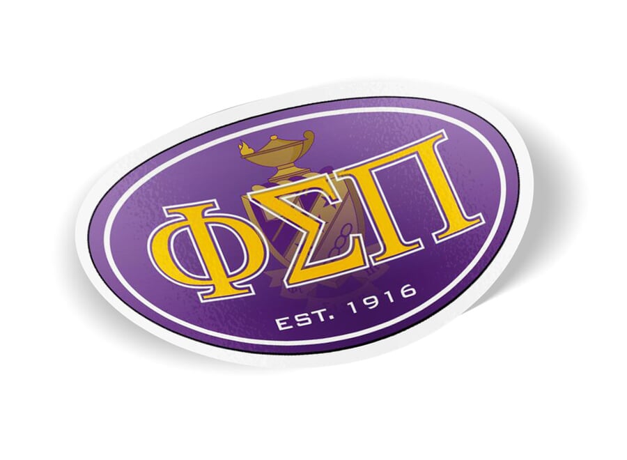 Phi Sigma Pi Color Oval Decal SALE $6.95. - Greek Gear®