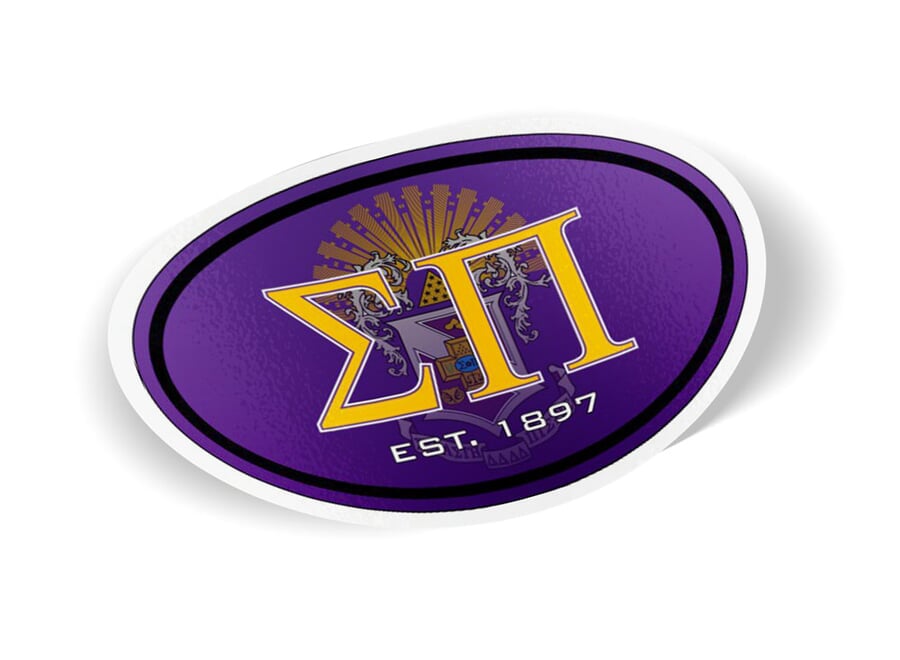 Sigma Pi Color Oval Decal SALE $6.95. - Greek Gear®