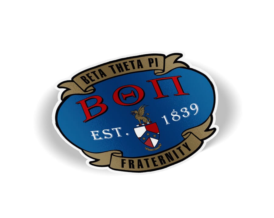 Beta Theta Pi Banner Crest - Shield Decal SALE $6.95. - Greek Gear®