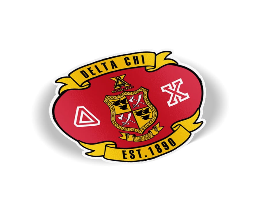 Delta Chi Banner Crest - Shield Decal SALE $6.95. - Greek Gear®