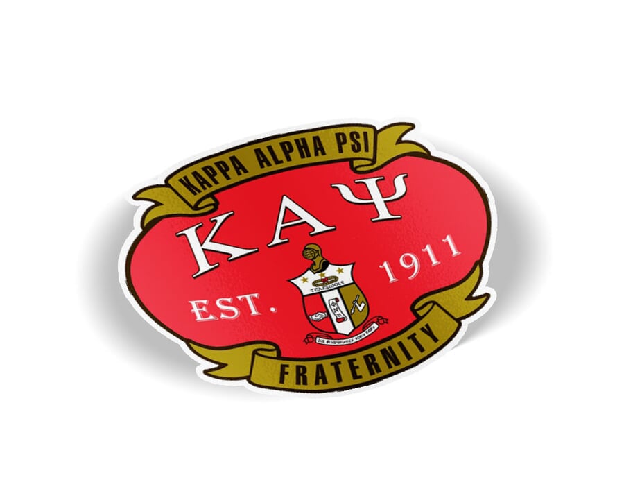 Kappa Alpha Psi Banner Crest - Shield Decal SALE $6.95. - Greek Gear®