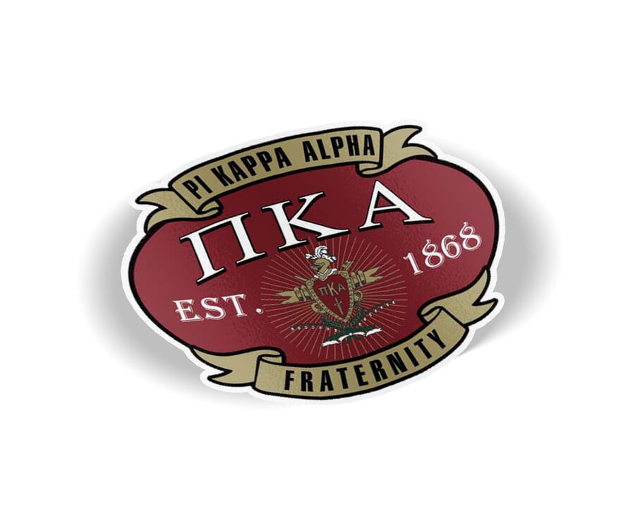 Pi Kappa Alpha Banner Crest - Shield Decal SALE $6.95. - Greek Gear®
