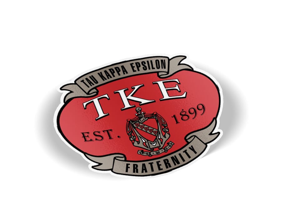 Tau Kappa Epsilon Banner Crest - Shield Decal SALE $6.95. - Greek Gear®