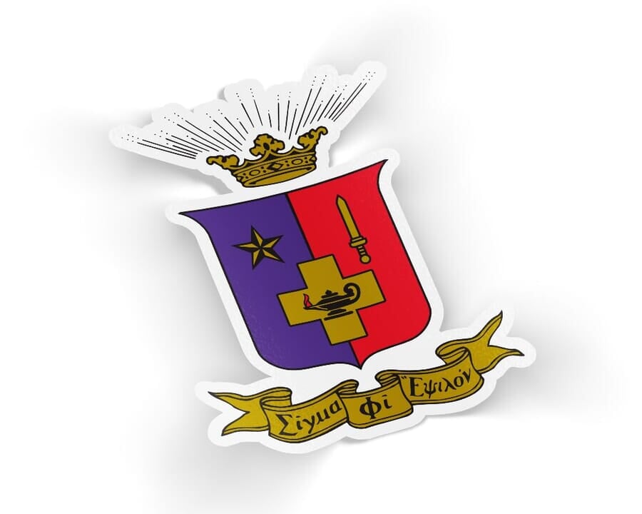 Sigma Phi Epsilon Die Cut Crest Sticker SALE $4.99. - Greek Gear®