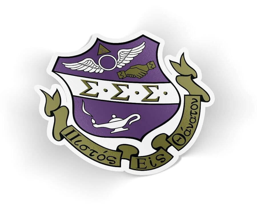 Sigma Sigma Sigma Die Cut Crest Sticker SALE $4.99. - Greek Gear®