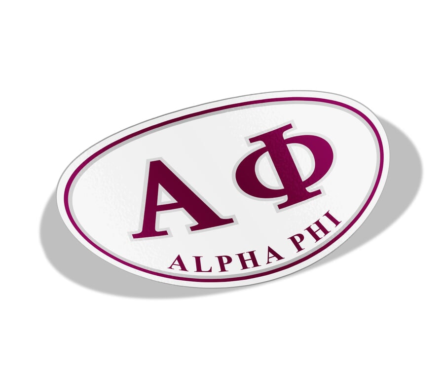 Alpha Phi Greek Letter Oval Decal SALE $4.95. - Greek Gear®