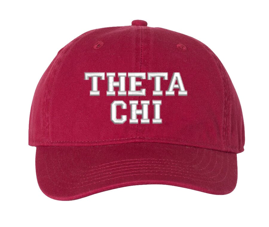Theta Chi Pigment Dyed Baseball Cap SALE $24.95. - Greek Gear®