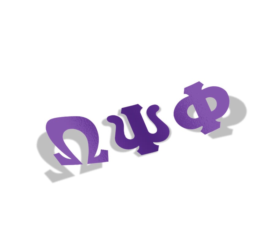 Omega Psi Phi Big Greek Letter Window Sticker Decal SALE $8.95. - Greek ...