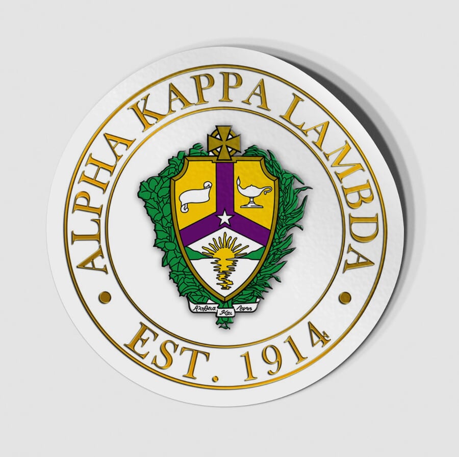 Alpha Kappa Lambda Circle Crest - Shield Decal SALE $6.95. - Greek Gear®