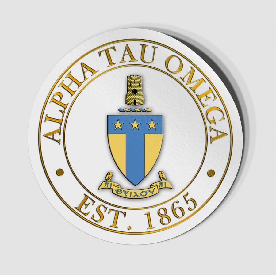 Alpha Tau Omega Circle Crest - Shield Decal SALE $6.95. - Greek Gear®