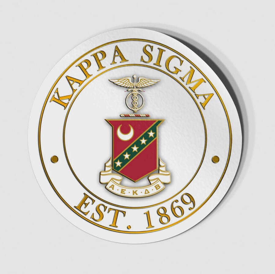Kappa Sigma Circle Crest - Shield Decal SALE $6.95. - Greek Gear®